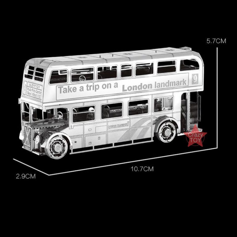 HK Nanyuan London Bus I22207 Diy 3D Metal Model Kits Nano Puzzle Laser ...