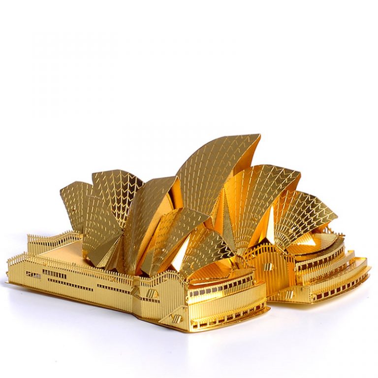 Piececool Sydney Opera House P022-G DIY 3D Metal Model Kits Nano Puzzle ...