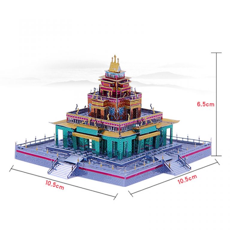 Microworld Tibetan Buddhist Temple 3D Metal Model Kits DIY Assemble ...