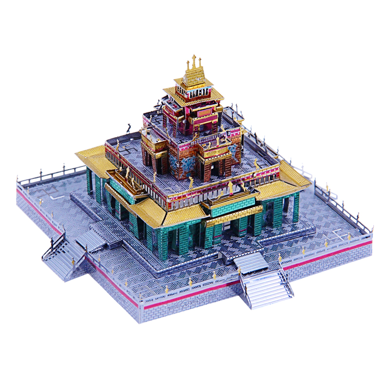Microworld Tibetan Buddhist Temple 3D Metal Model Kits DIY Assemble ...
