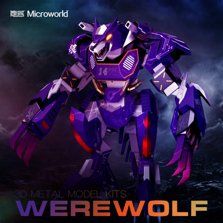 Microworld Werewolf D014 3D Metal Model Kits DIY Assemble Puzzle Laser ...